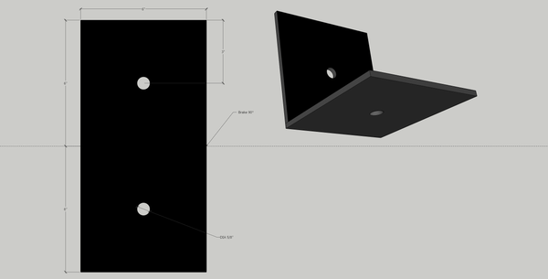 6" x 6" Heavy-Duty Angle Bracket in 1/4" steel – Timberplates